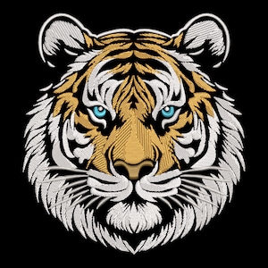 Majestic Bengal Tiger Embroidery Design - Regal Feline Gaze PES File ...