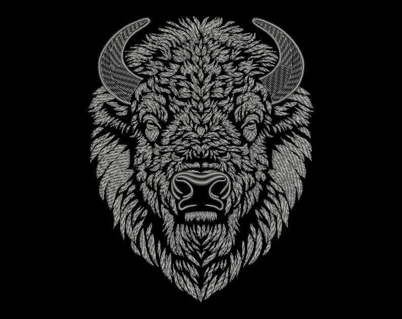 Buffalo Embroidery Design Bundle – Wild American Bison Patterns for ...
