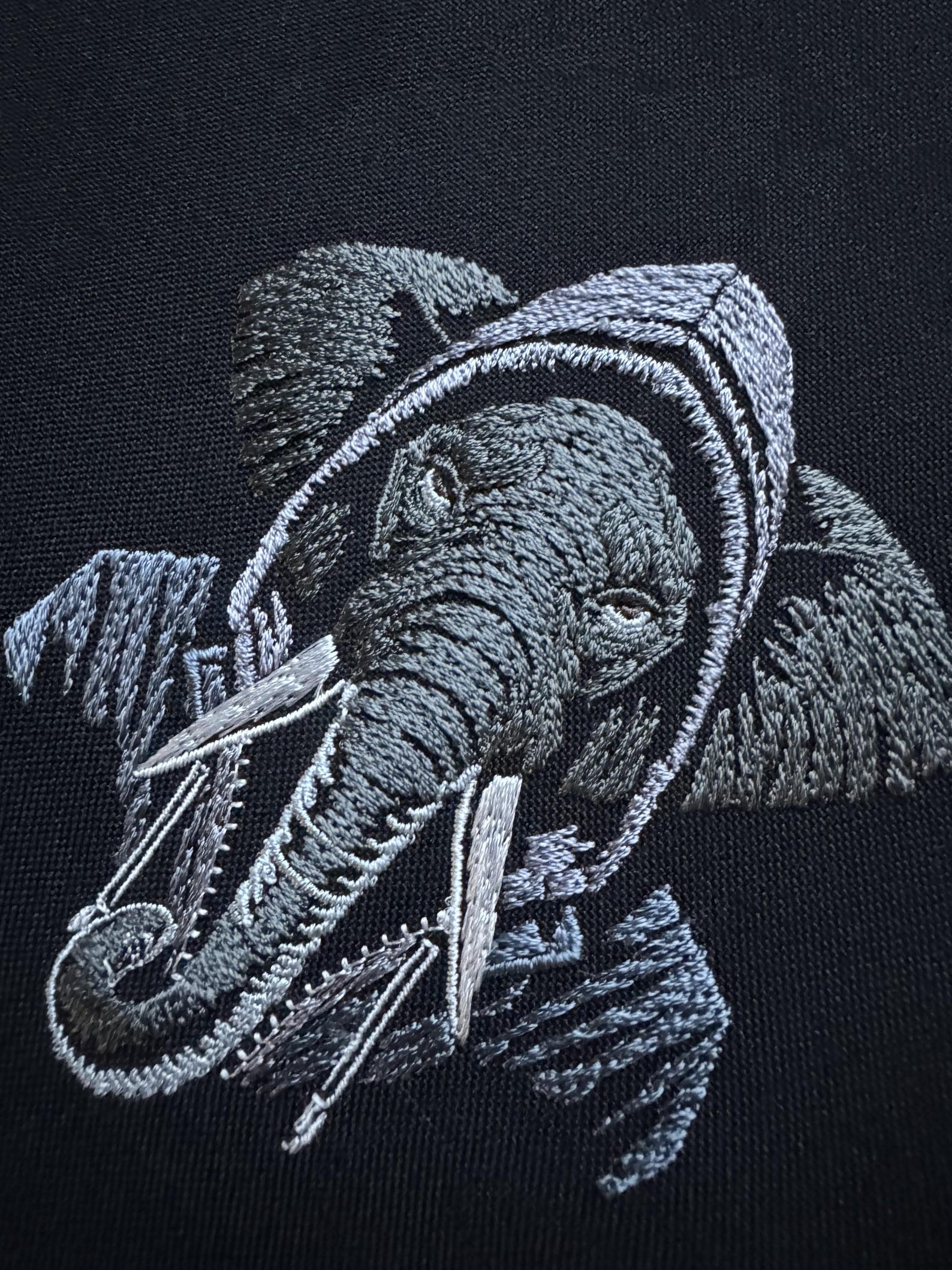Urban Elephant Embroidery Design - Majestic Elephant With Hoodie ...