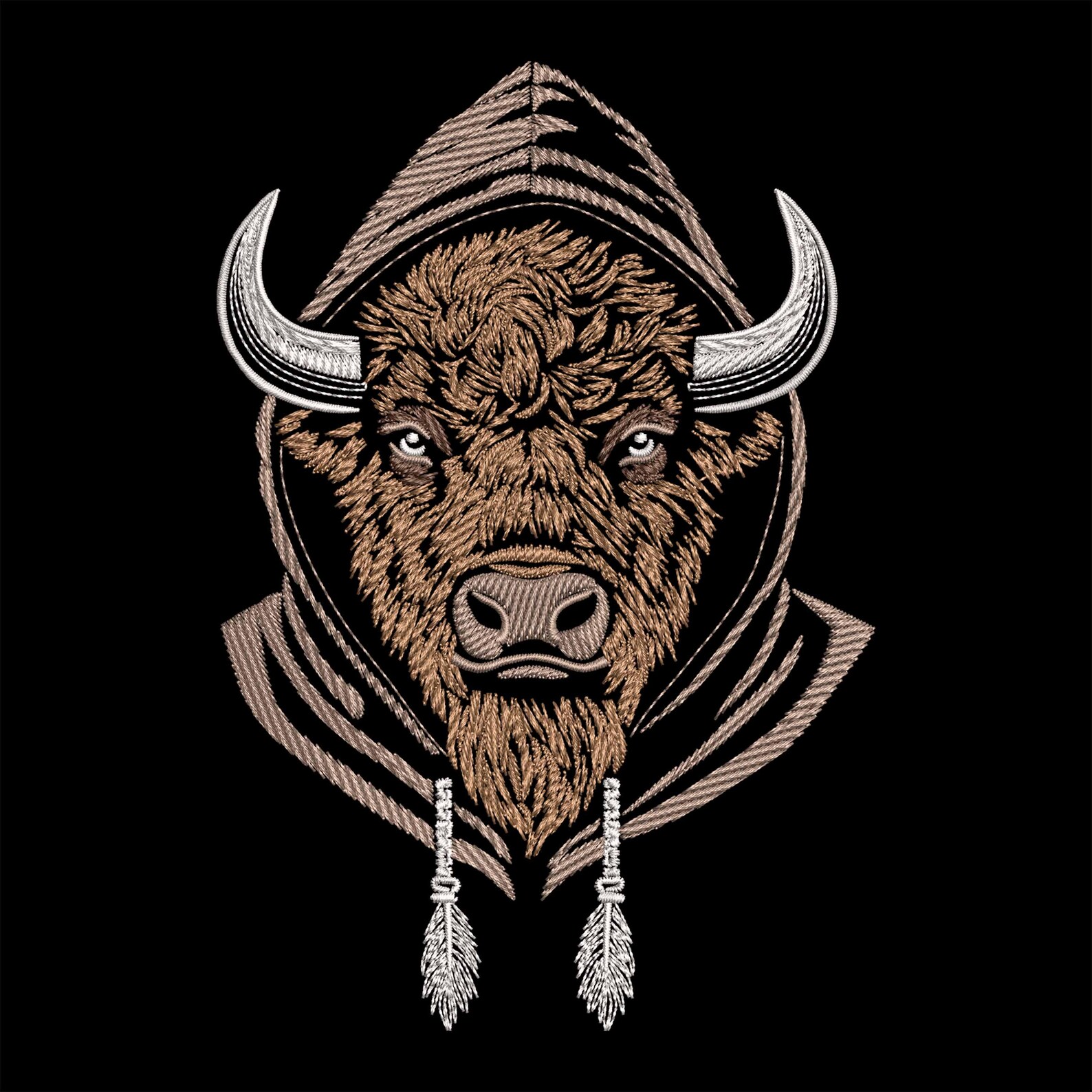 Buffalo Embroidery – Bold and Unique Boson Embroidery Pattern for ...