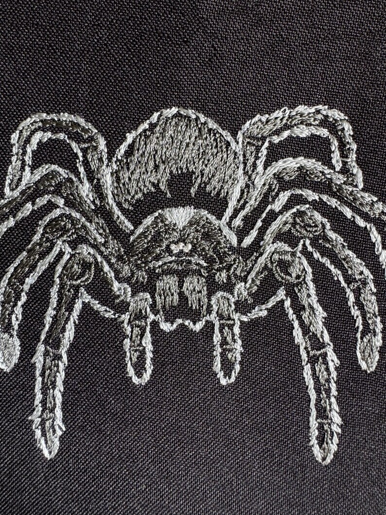 Realistic Tarantula Spider Embroidery Design - Creepy Halloween ...