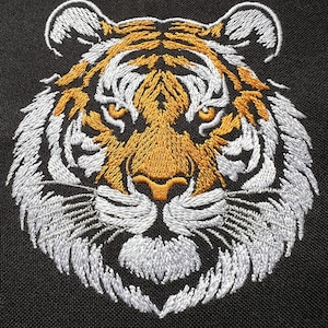 Majestic Bengal Tiger Embroidery Design - Regal Feline Gaze PES File ...
