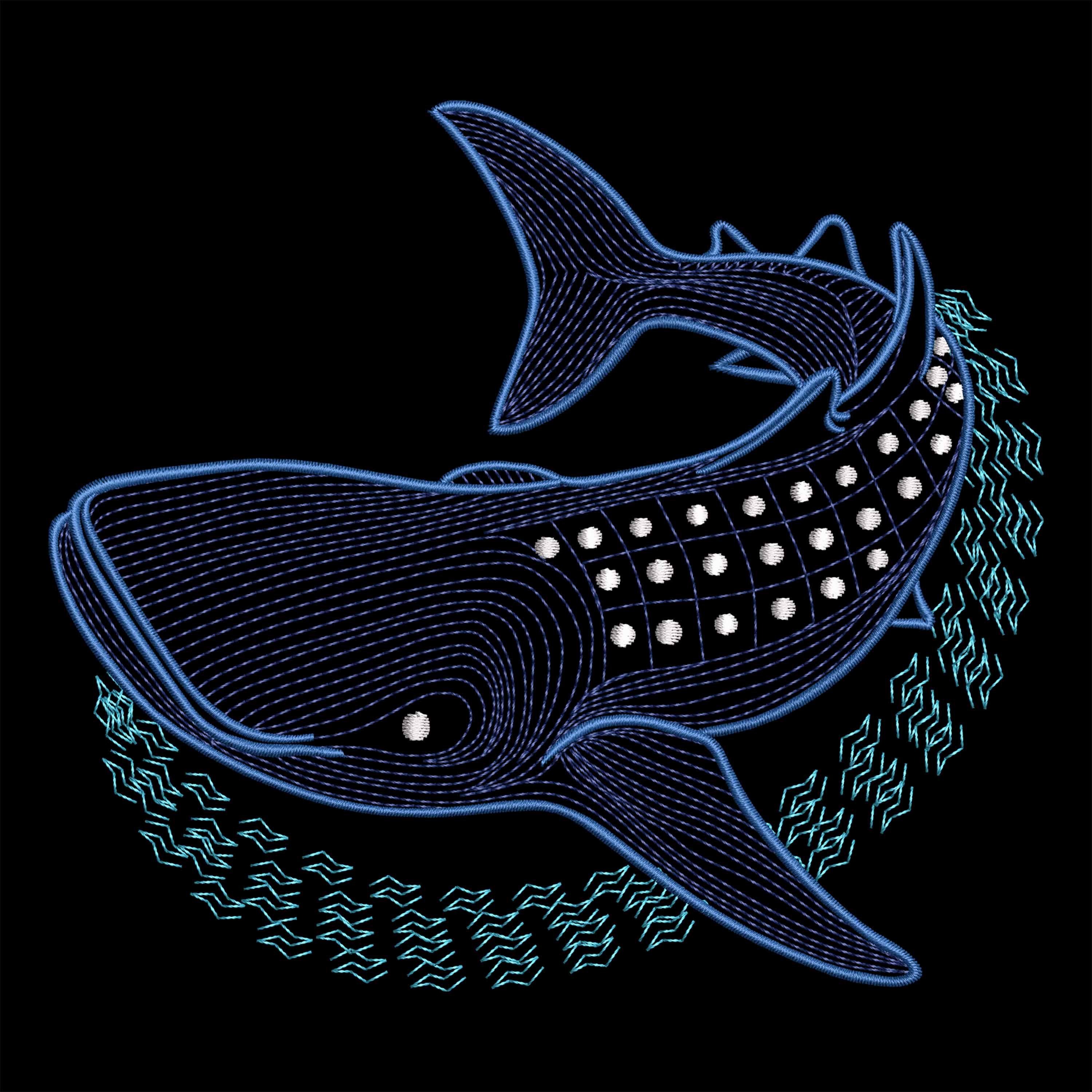 Whale Shark Embroidery Design – Marine Wildlife Pattern, Ocean-inspired ...
