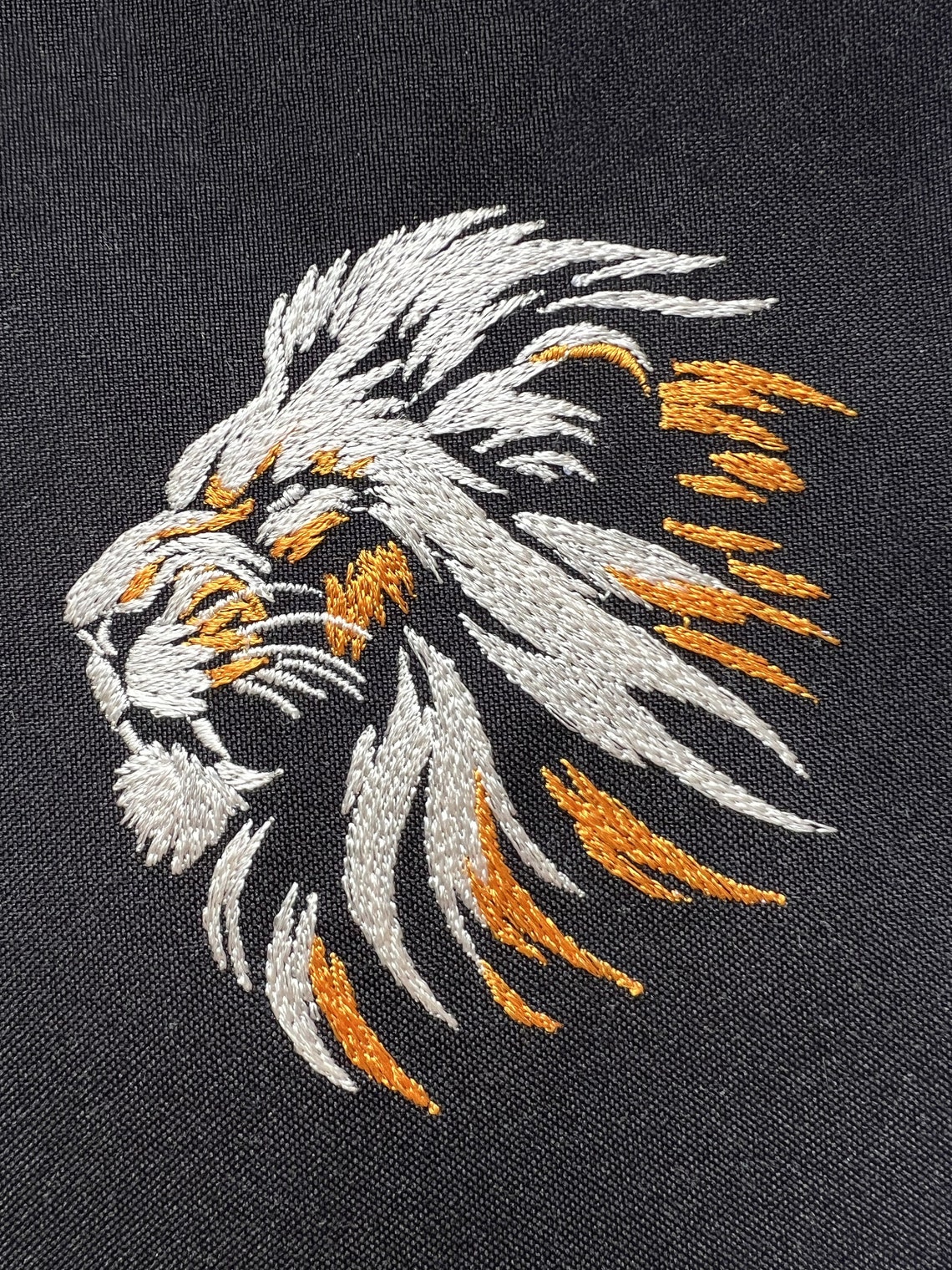 Fierce Royal Lion Embroidery Design - Angry Jungle King for Dark Fabric ...