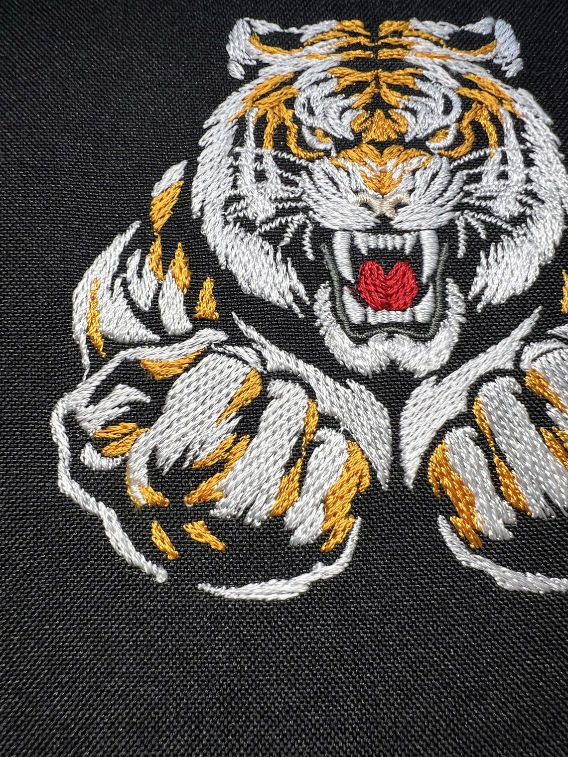 Brutal Tiger Fighter Embroidery Design - Fierce Raw Power for Dark ...