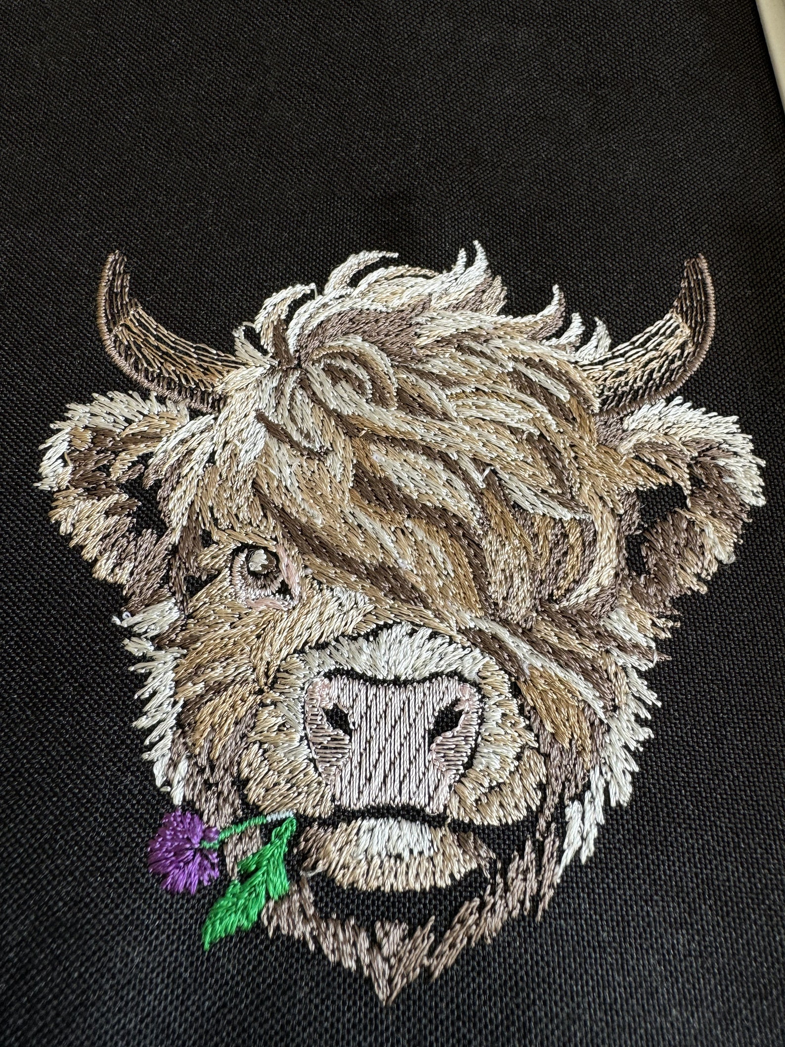 Adorable Highland Cow Embroidery Design – Rustic Farm Animal Pattern ...