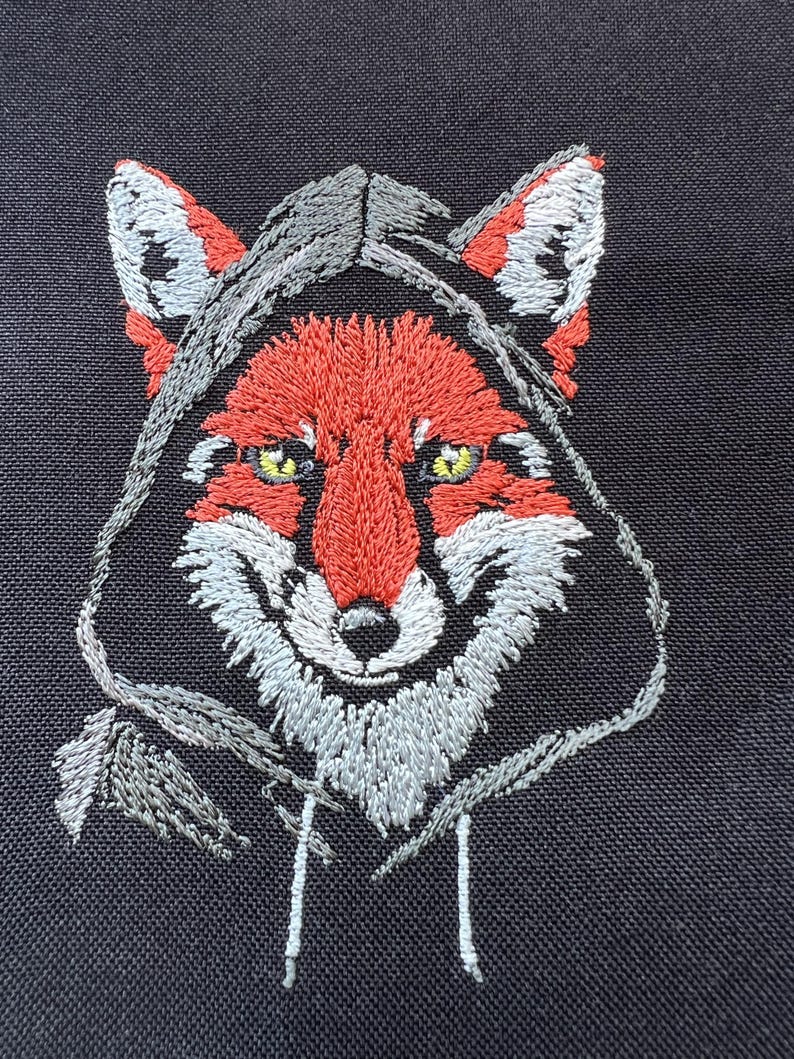 Hoodie Animals Embroidery Designs - Urban Style Animal Pattern, PES ...