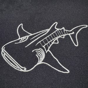 Minimalist Whale Shark Embroidery Design – Unique Ocean-inspired Line ...