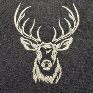 Majestic Deer Head Embroidery Design – Elegant Wildlife Pattern, Nature ...