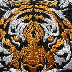 Majestic Bengal Tiger Embroidery Design - Regal Feline Gaze PES File ...