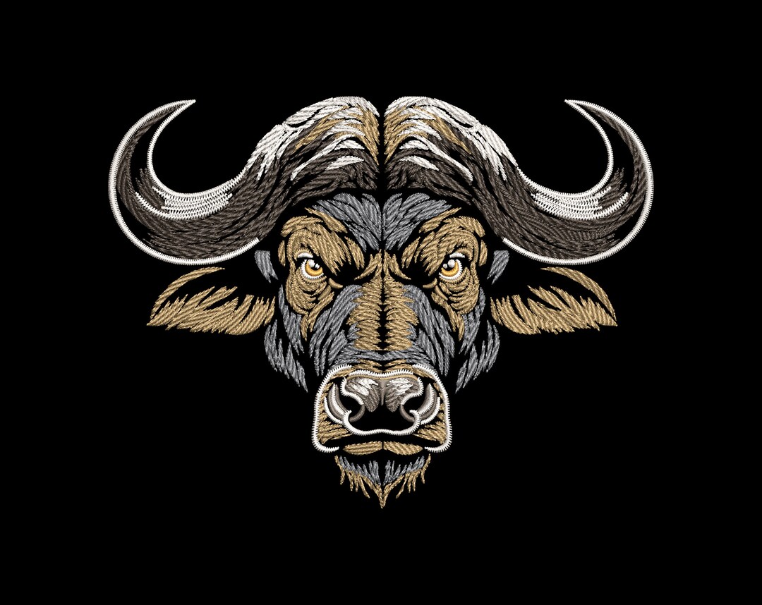 Formidable Buffalo Head Embroidery Design - Exquisite Wildlife Machine ...