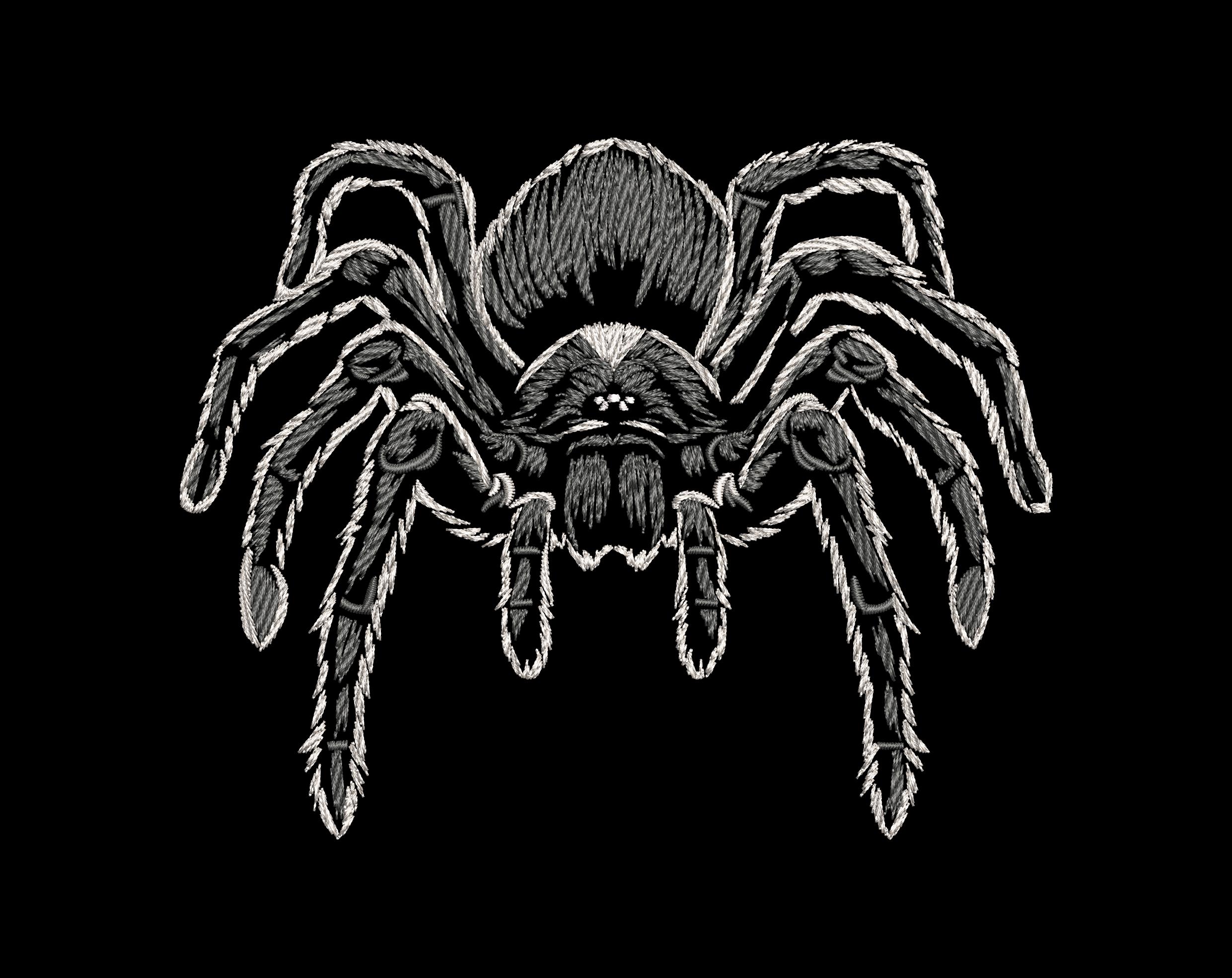 Realistic Tarantula Spider Embroidery Design - Creepy Halloween ...