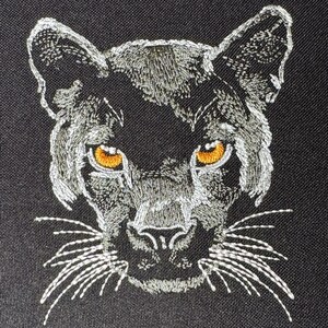 Black Panther Head Embroidery Design - Fierce Panther Embroidery ...