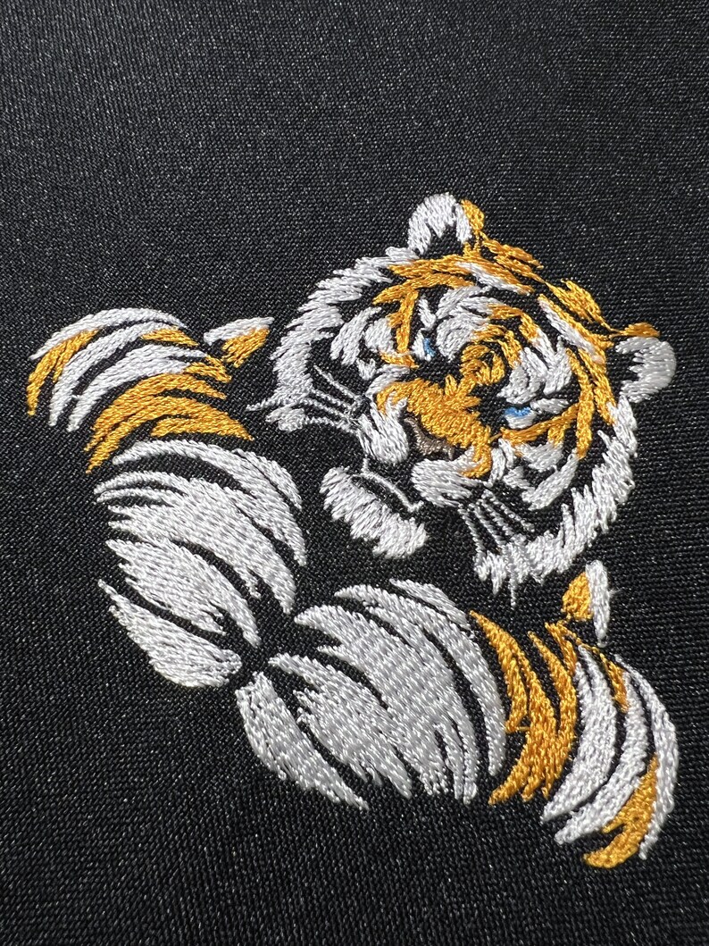 Tiger Strong Predator Prowess Embroidery Design Striking Jungle ...
