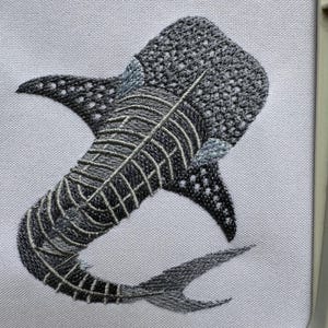 Whale Shark Embroidery Design – Graceful Ocean Fish Machine Pattern for ...