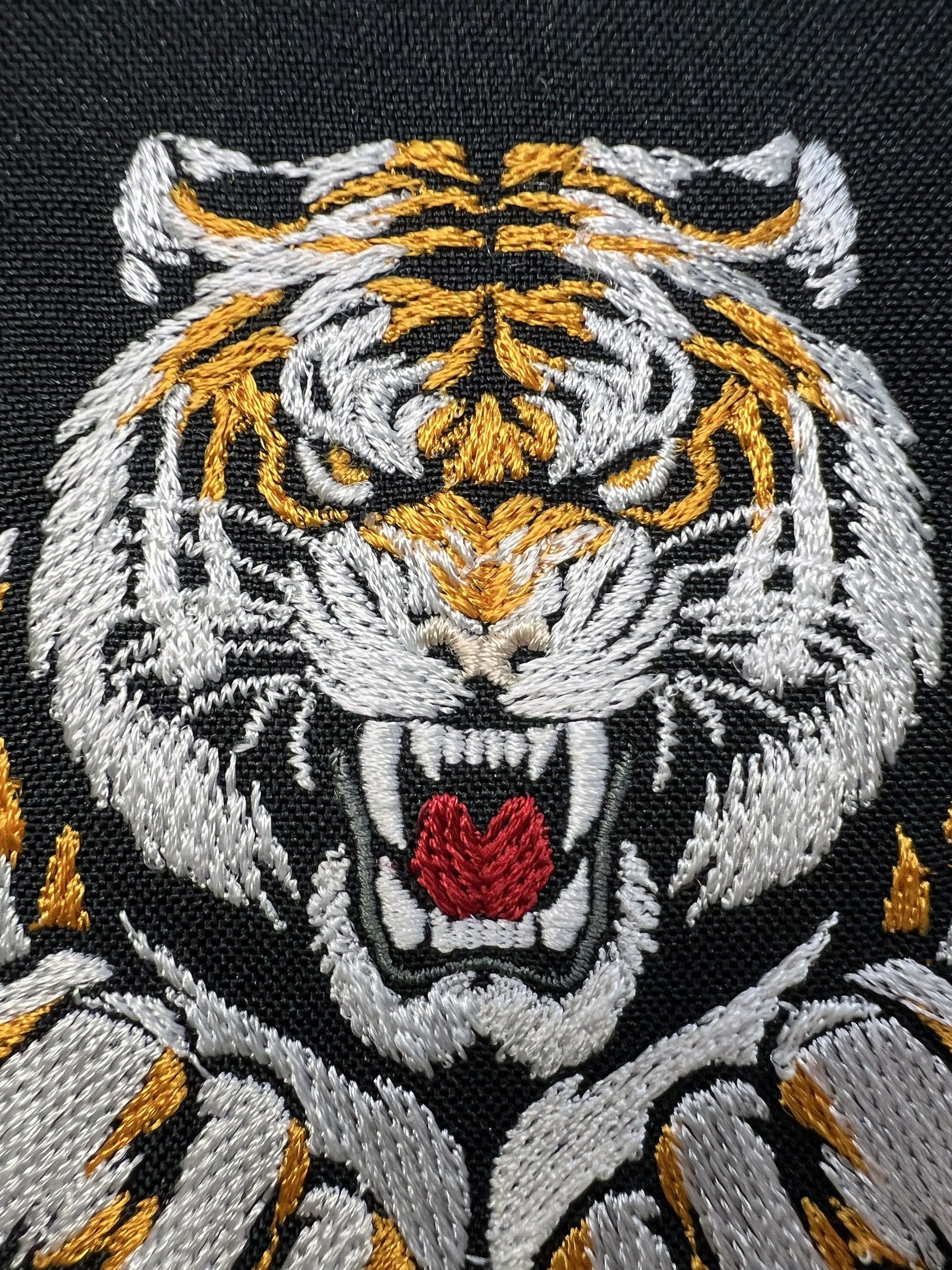 Brutal Tiger Fighter Embroidery Design - Fierce Raw Power for Dark ...