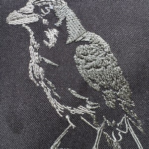 Realistic Raven Embroidery Design – Mystical Bird Pattern for Black ...