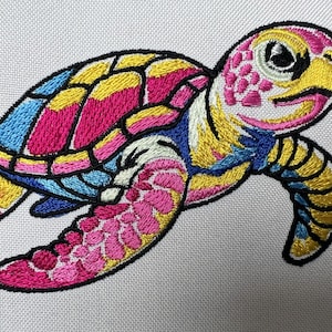 Sea Turtle Embroidery Design - Colofrul Oceanic Pattern, Nautical ...