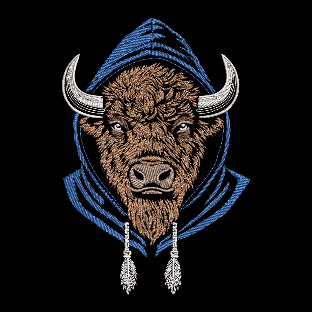 Buffalo Embroidery – Bold and Unique Boson Embroidery Pattern for ...