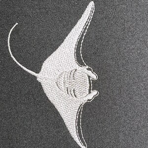 Graceful Stingray Embroidery Design - Oceanic Manta Ray Pattern for ...