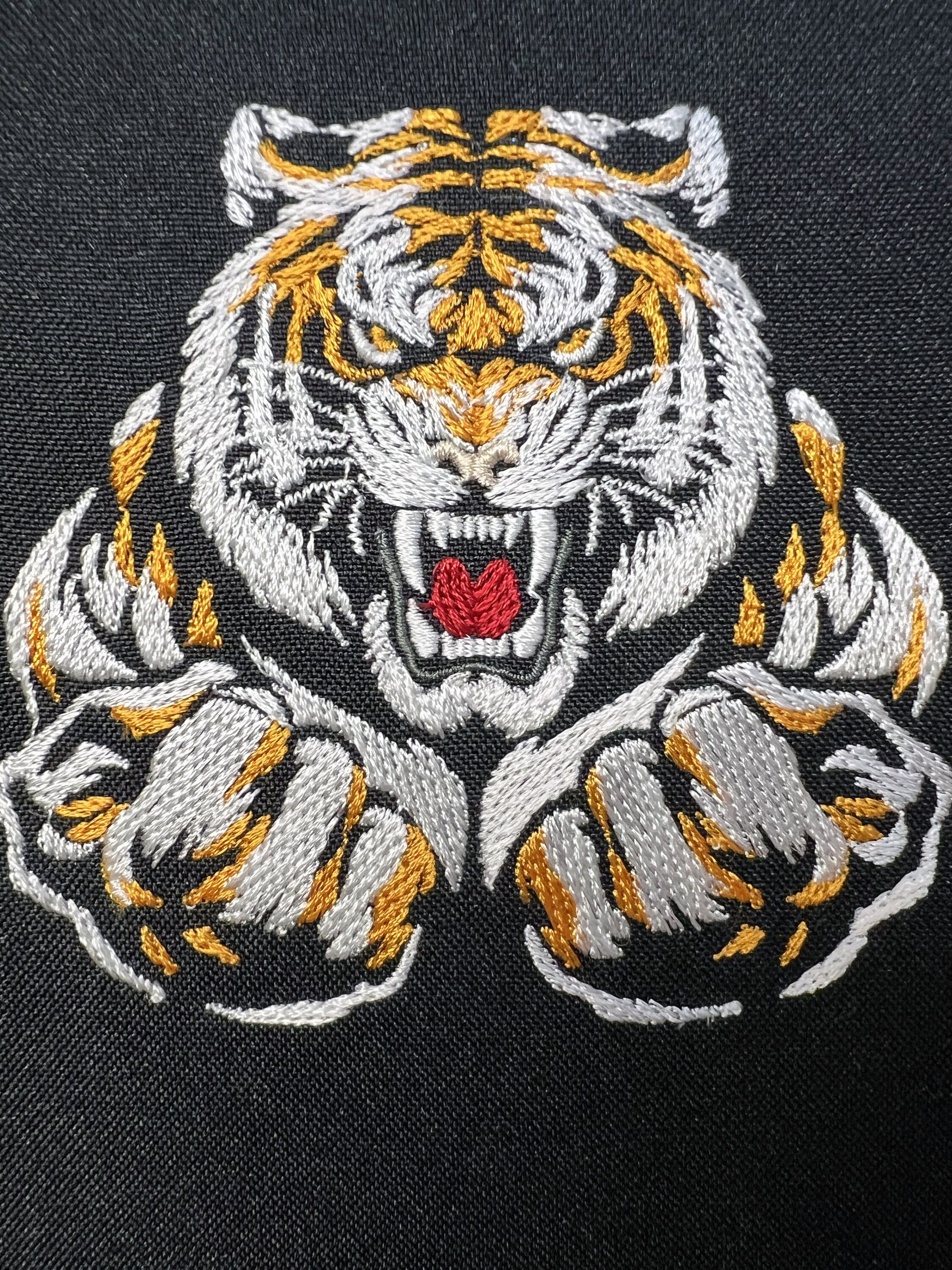 Brutal Tiger Fighter Embroidery Design - Fierce Raw Power for Dark ...