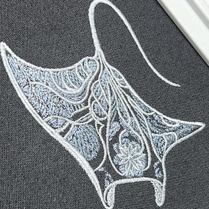 Oceanic Manta Ray Embroidery Design - Stingray Underwater Pattern for ...