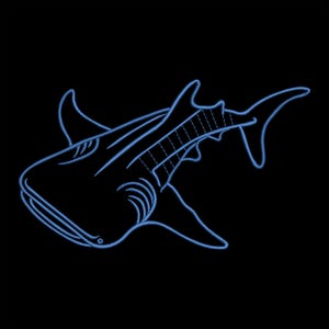 Minimalist Whale Shark Embroidery Design – Unique Ocean-inspired Line ...