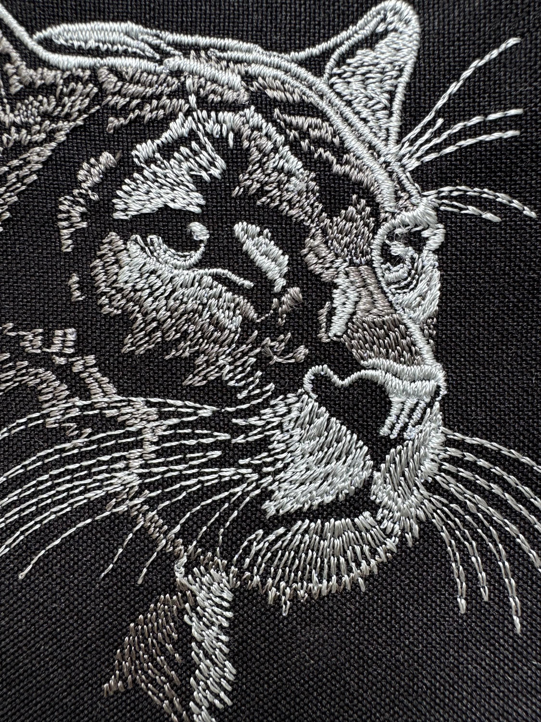 Majestic Panther Embroidery Design - Detailed Big Cat PES File, Wild ...