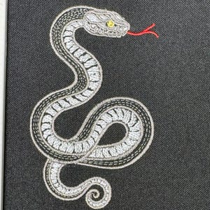 Snake Embroidery Design – Coiled Serpent Pattern, Bold Reptile ...