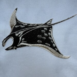 Elegant Manta Ray Embroidery Design – Stingray Pattern, Oceanic ...