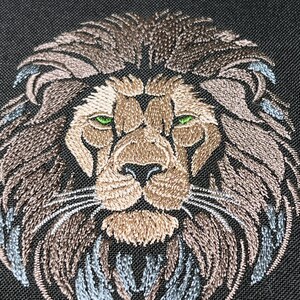 Sovereign Lion Embroidery Design - Royal Feline Majesty for Dark ...