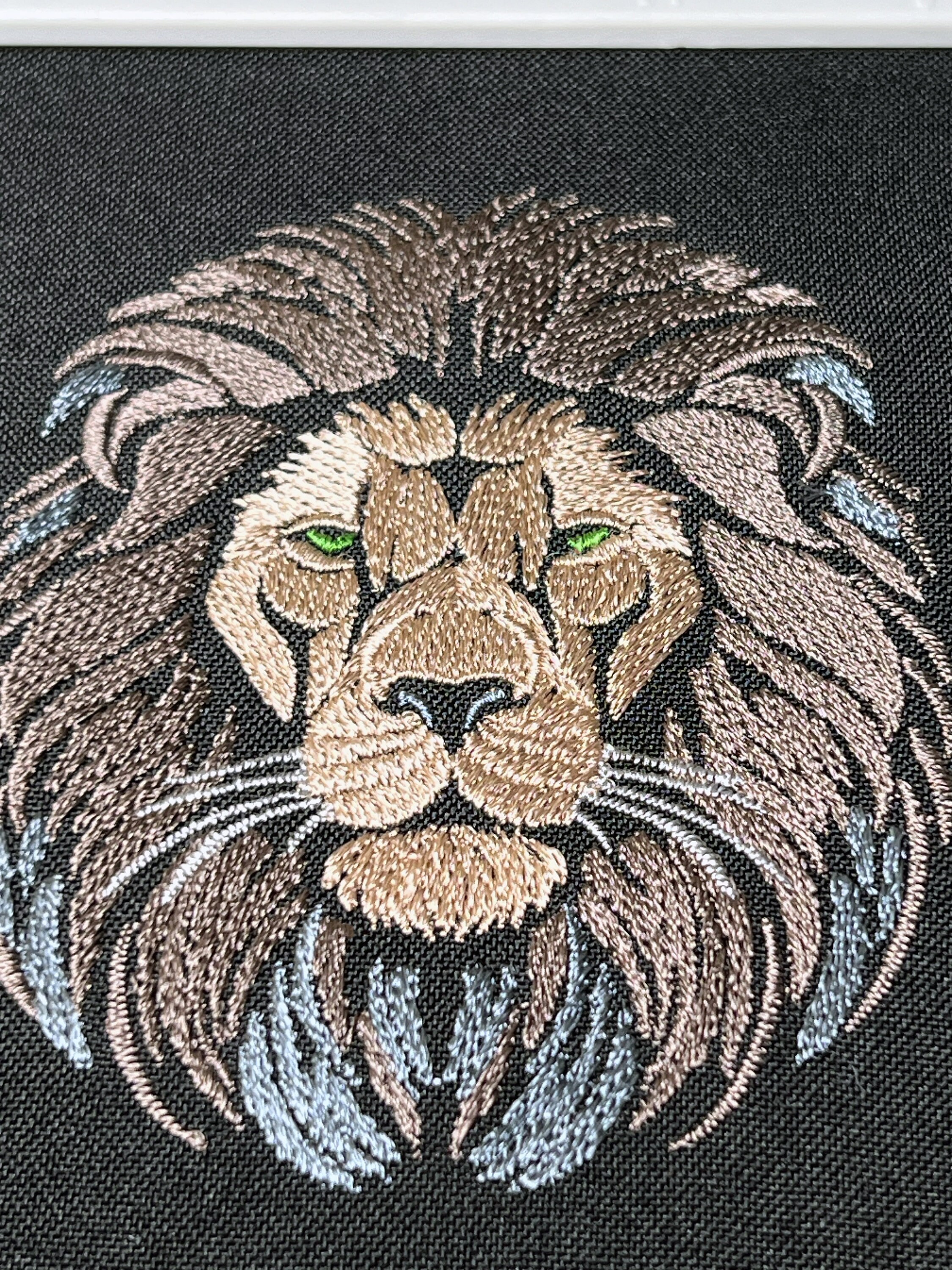 Sovereign Lion Embroidery Design - Royal Feline Majesty for Dark ...