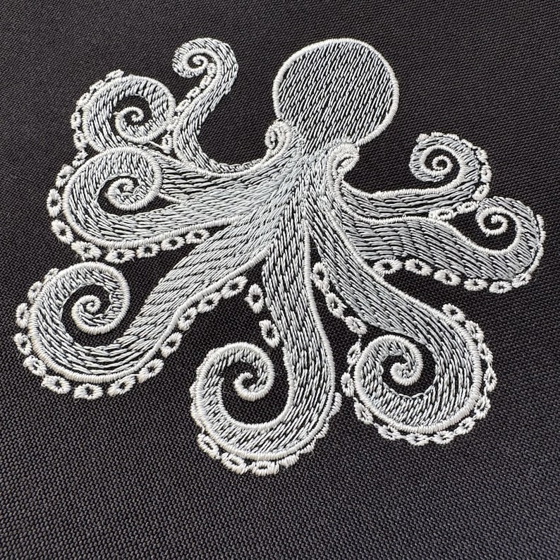 Octopus Embroidery Design – Ocean-inspired Motif, Marine Wildlife File ...