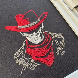 Western Cowboy Embroidery Design – Rustic Cowboy Hat and Bandana ...