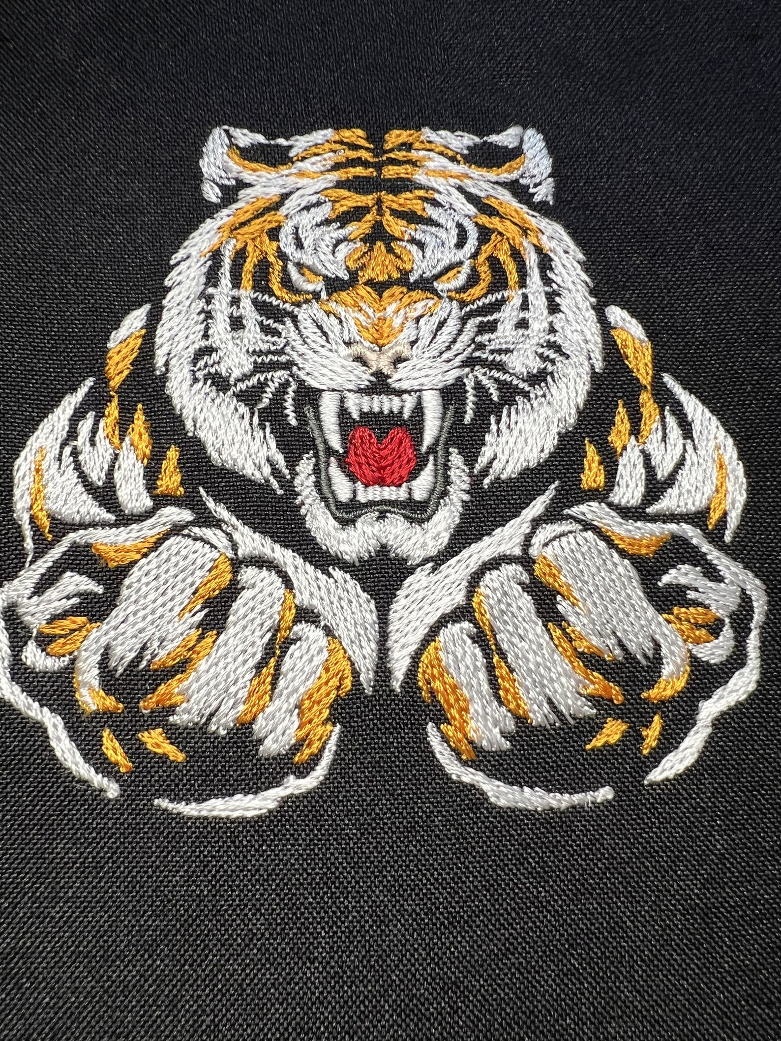 Brutal Tiger Fighter Embroidery Design - Fierce Raw Power for Dark ...