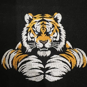 Tiger Strong Predator Prowess Embroidery Design - Striking Jungle ...