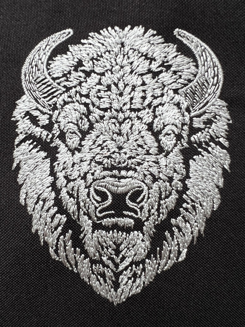 Majestic Bison Head Embroidery Design - Exquisite Machine Embroidery ...