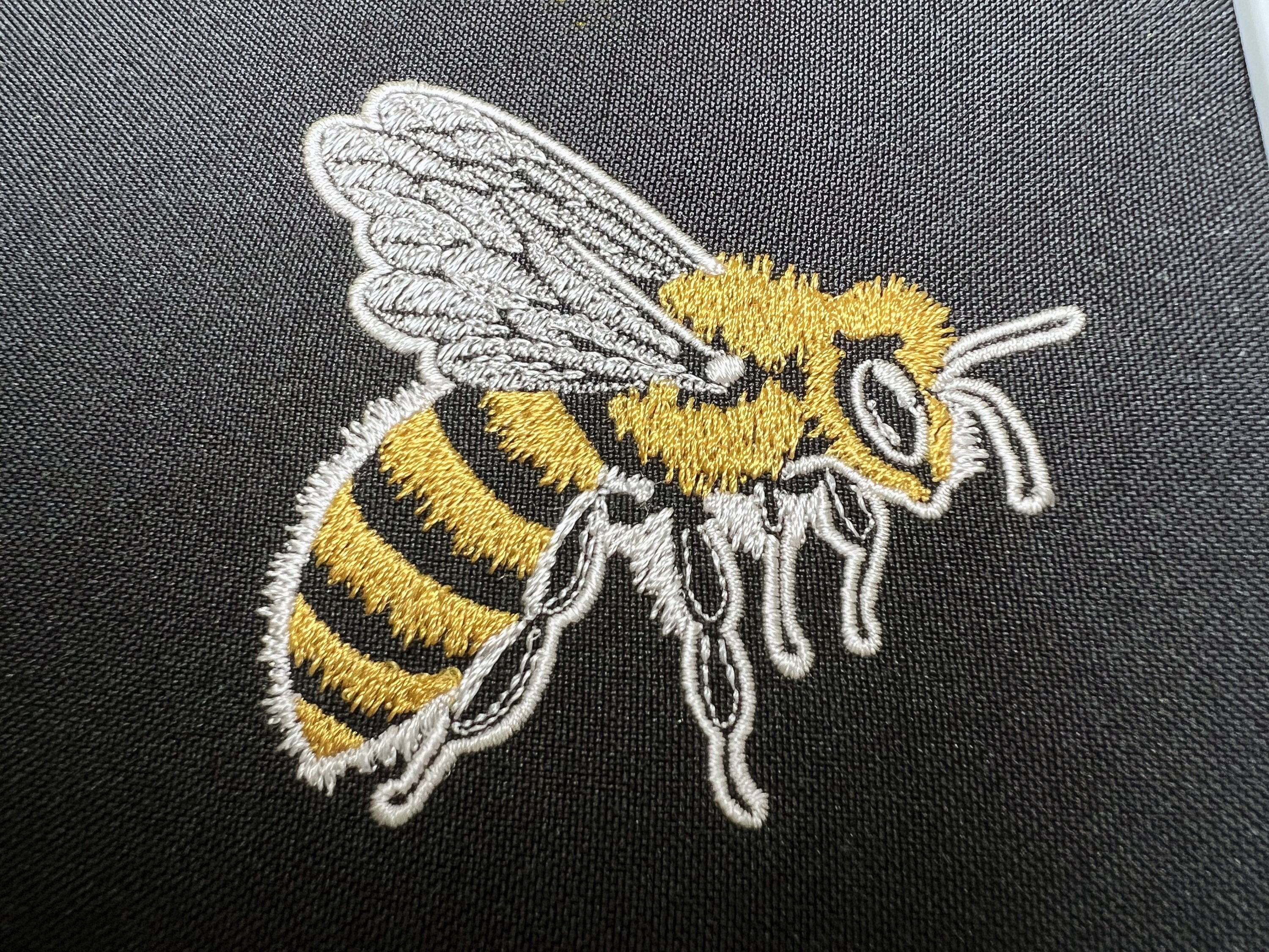 Floral Bee Embroidery Designs Collection Golden Honeybee for Dark ...