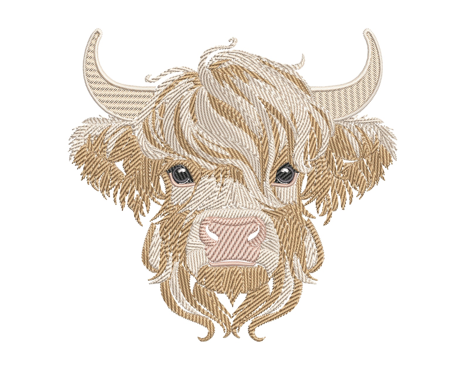 Highland Cow Embroidery Design – Adorable Scottish Highland Cattle ...