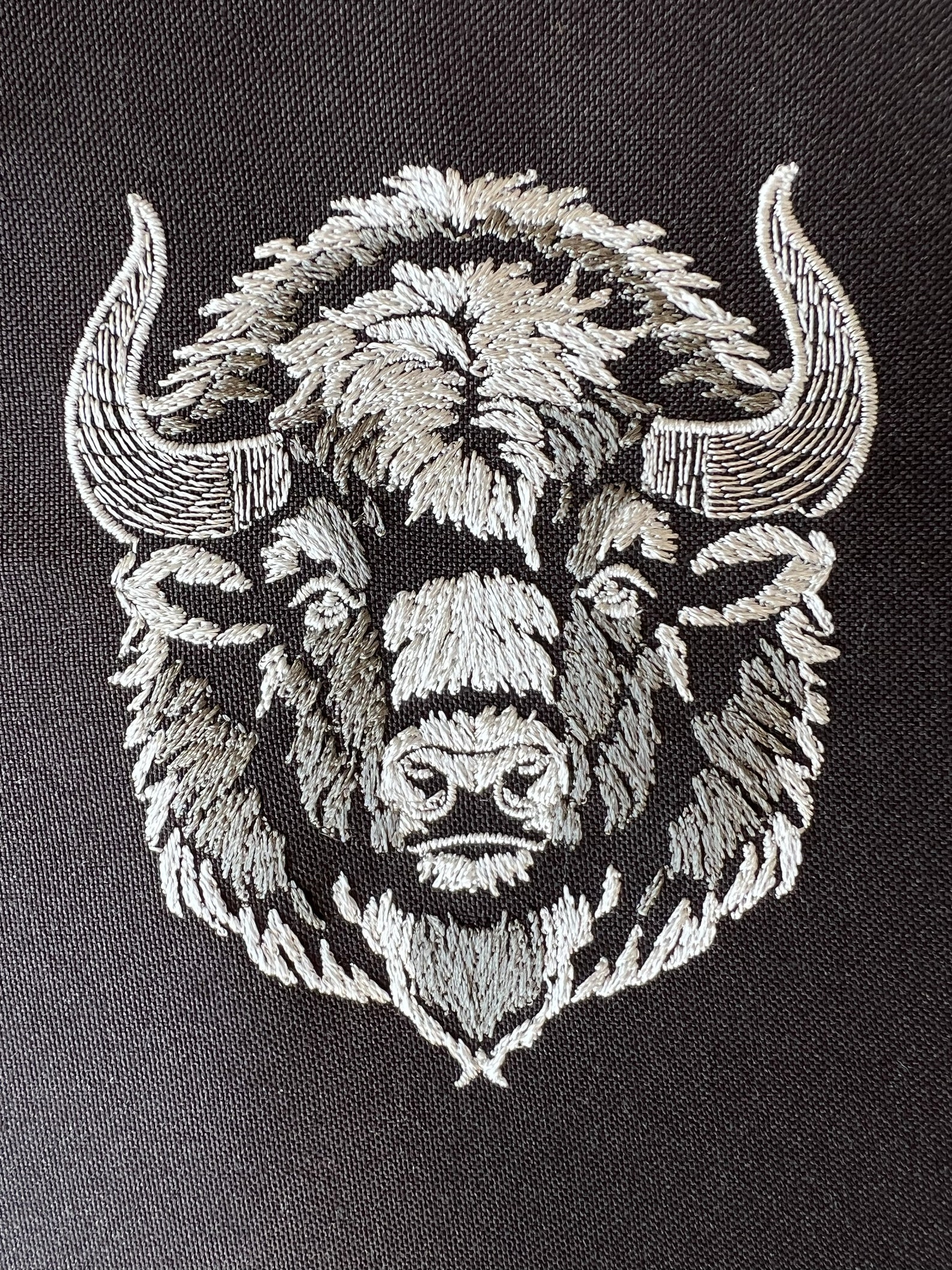 Monochrome Bison Head Embroidery Design - Exquisite Machine Embroidery ...