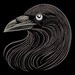 Raven Embroidery Design – Detailed Bird of Prey Pattern, Gothic ...