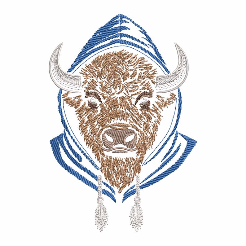 Buffalo Embroidery – Bold and Unique Boson Embroidery Pattern for ...