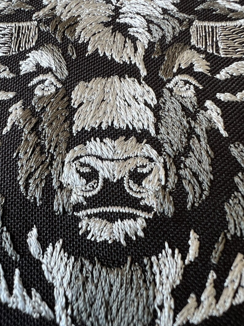 Monochrome Bison Head Embroidery Design - Exquisite Machine Embroidery ...