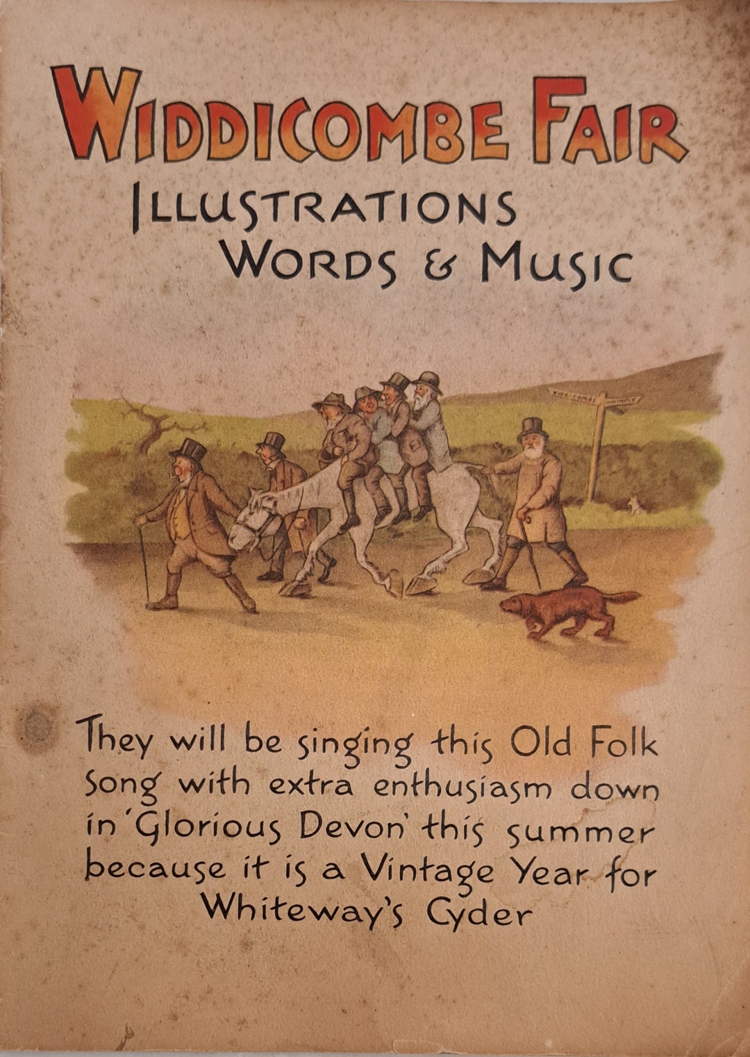 1934 Whiteways Cyderprice List With Worde and Music of - Etsy