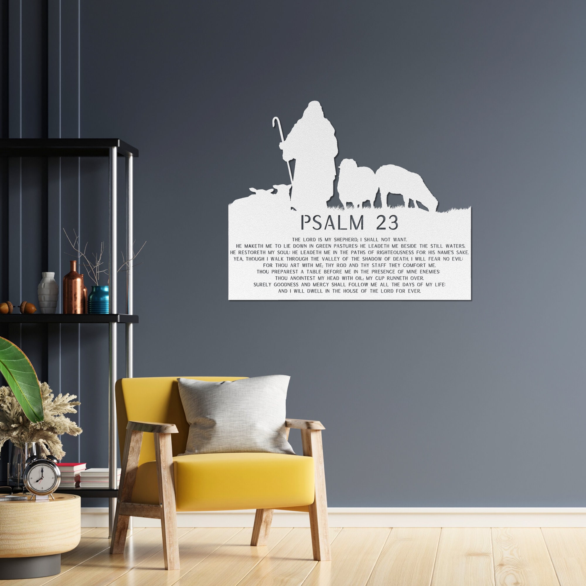 Psalm 23 Metal Wall Art personalized Upon Request Christian Metal Decor ...