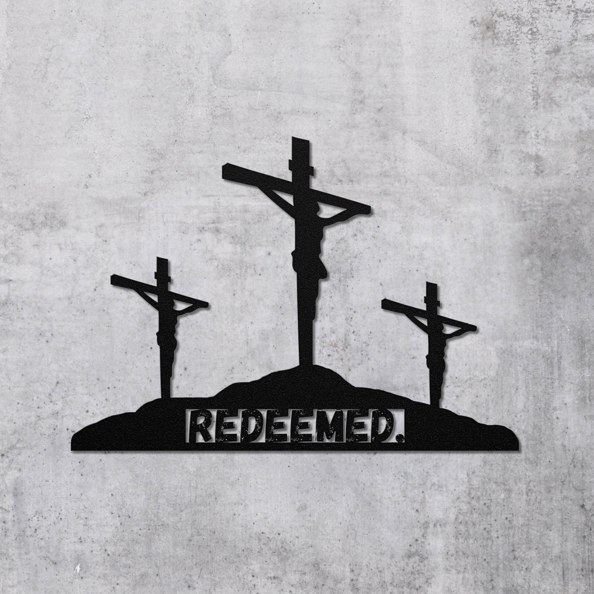 Jesus on Cross Metal Wall Art, Christian Gift, Religious Decor, Calvary ...