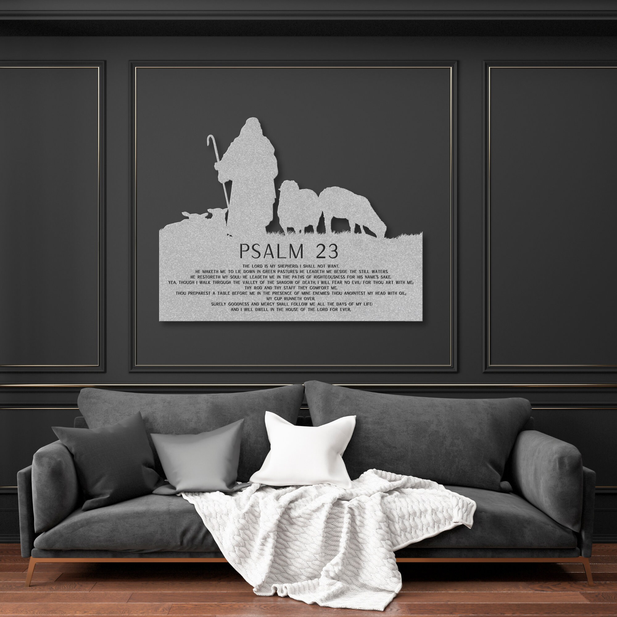 Psalm 23 Metal Wall Art, Personalized Upon Request, Christian Gift ...