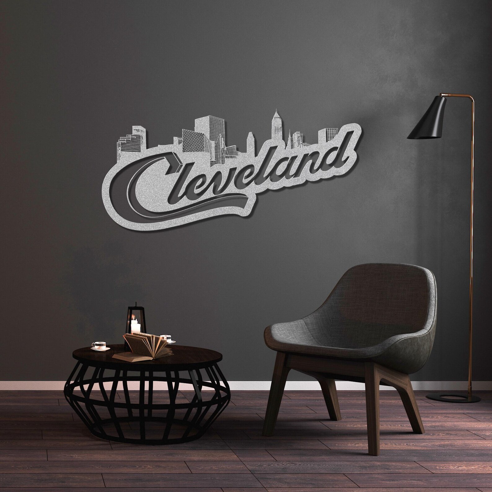 Cleveland Skyline Metal Art Home Decor Steel Sign Cleveland Gift for ...