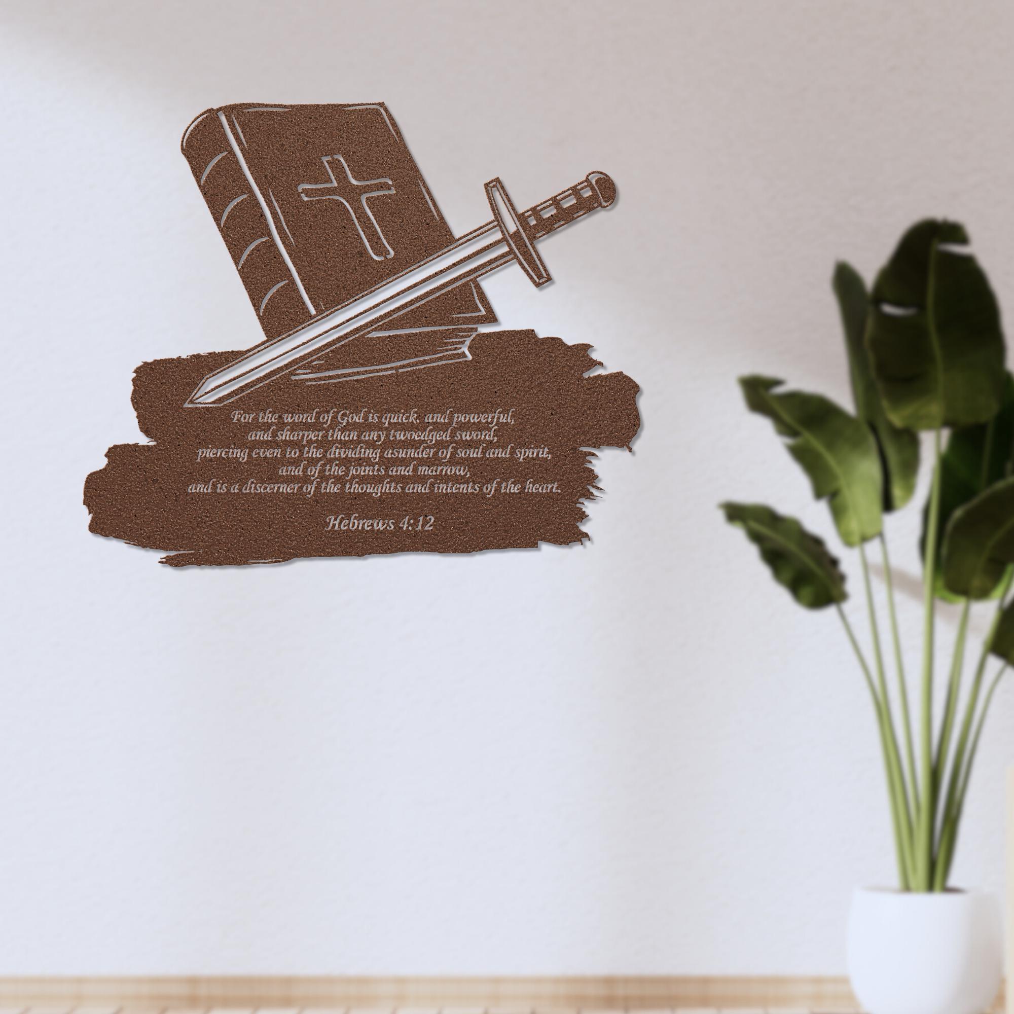 Christian Sword Metal Art - Bible Scripture Sign - Personalized Gift ...