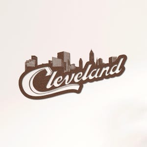 Cleveland Skyline Metal Art Home Decor Steel Sign Cleveland Gift for ...